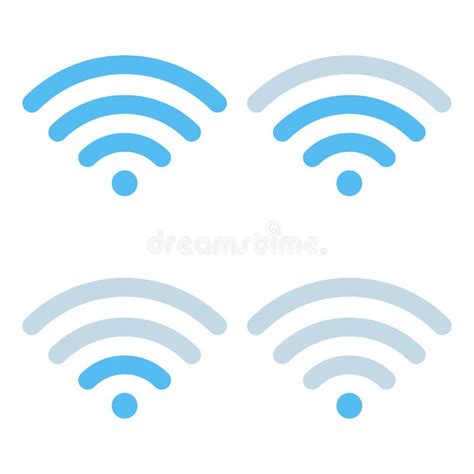 Wifi Different Signal Levels Wireless Signal Strength Indicator Icon Stock Vector