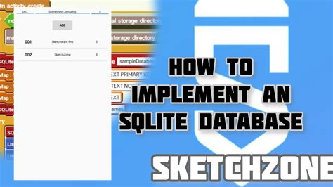 Integrating Sqlite Database With Sketchware Youtube