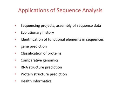 PPT Exploring Sequence Analysis Methods For Biological Data Comparison PowerPoint Presentation