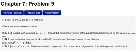 Solved Chapter 7 Problem 9 Previous Problem Problem List