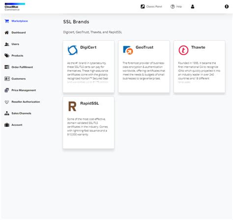 DigiCert SSL Solutions CloudBlue Catalog