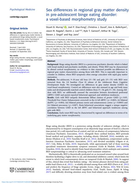 Pdf Sex Differences In Regional Gray Matter Density In Pre Adolescent Pdf Sex Differences In Regional Gray Matter Density In Pre Adolescent