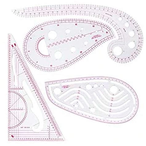 Pack Of Tailoring Ruler Curve Ruler Sewing Ruler Plastic Curve Ruler Tailoring Supplies