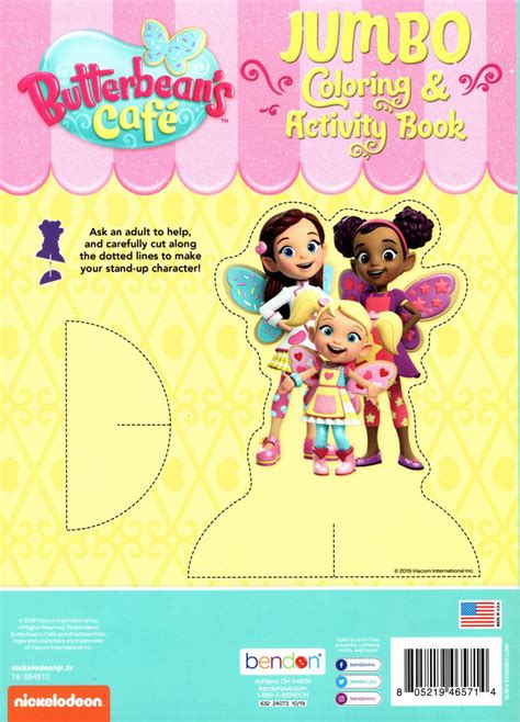 Nickelodeon Butterbeans Cafe Jumbo Coloring And Activity Book