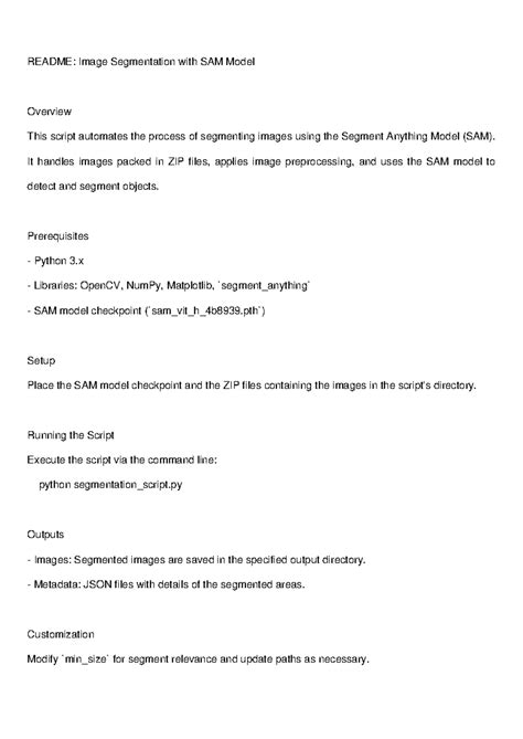 Image Segmentation Readme Readme Image Segmentation With Sam Model