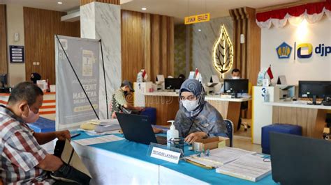The Atmosphere Inside The Tax Office Indonesia Government Editorial