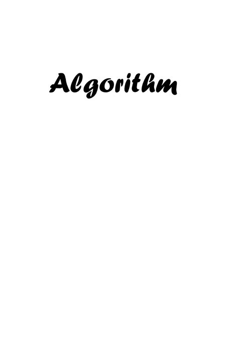 SOLUTION Algorithm Notes Studypool
