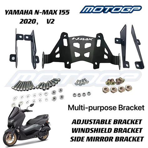 1 Set Motorcycle Nmax2020 Windshield Braket V2 Side Mirror Bracket Front Holder Bracket