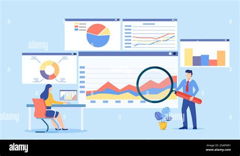 Data Analytics Dashboard And Business Finance Report Business People Working For Data