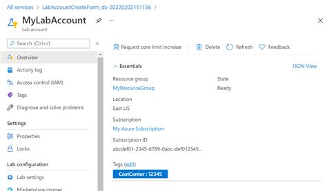 Manage Lab Accounts In Azure Lab Services Azure Lab Services Microsoft Learn