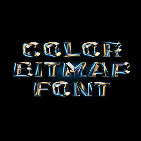 Chrome Lights Bitmap Color Font Design MasterBundles