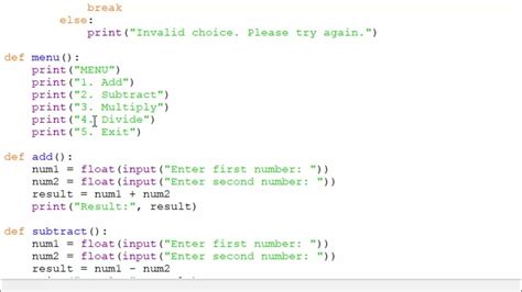 How To Create Function To Add Subtract Multiply And Divide In Python