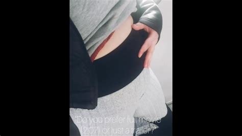 On Her Way Home She Did A Quick Belly Inflation On The Train Making