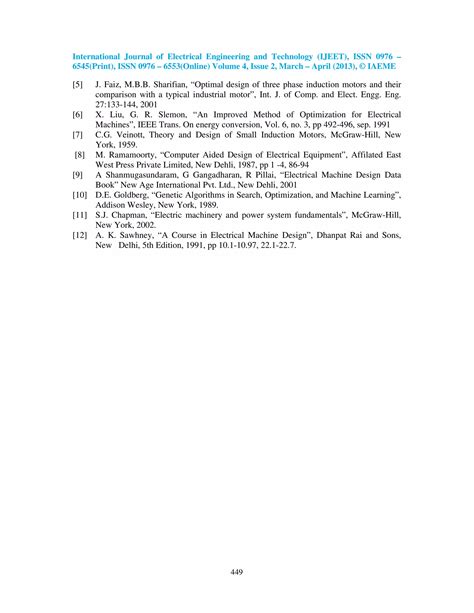 Cost And Performance Optimization Of Induction Motor Using Genetic Pdf