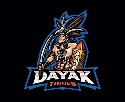 Premium Vector Dayak Tribe Mascot Logo Design