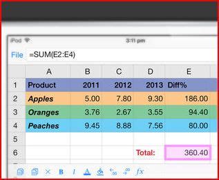Excel Per IPad Alternative
