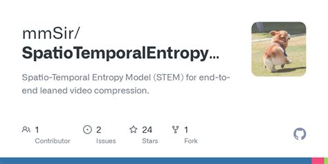 Github Mmsir Spatiotemporalentropymodel Spatio Temporal Entropy Model Stem For End To End
