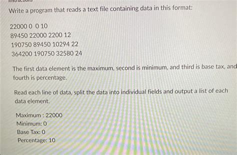 Solved Write A Program That Reads A Text File Containing Chegg