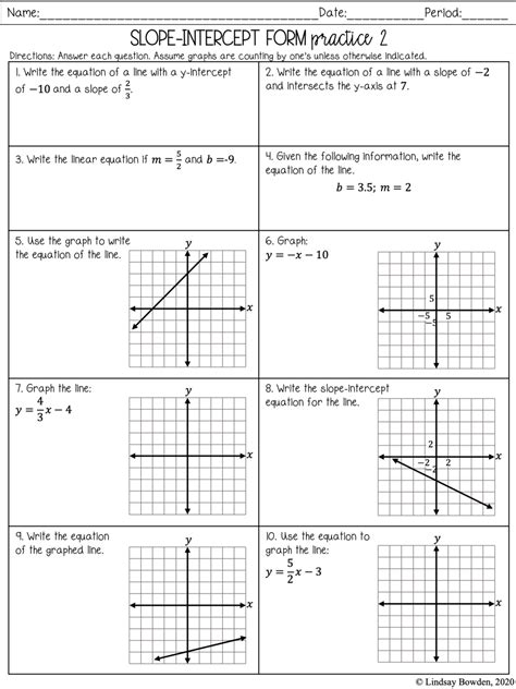 Linear Functions Notes And Worksheets Lindsay Bowden