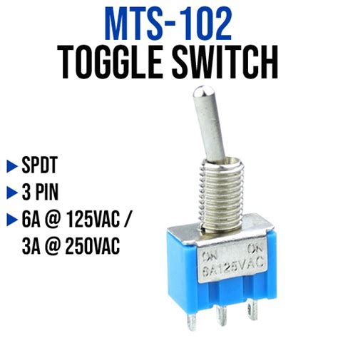 Switch Toggle 3pin Spdt Micro Robotics
