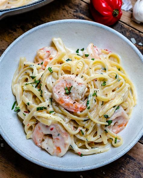 Linguine With Creamy Shrimp Alfredo Recipe The Feedfeed
