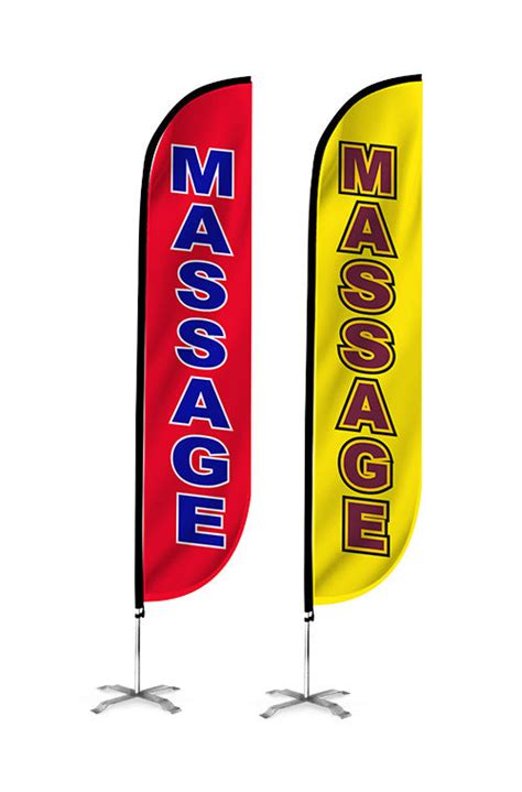 Massage Feather Flag Lookourway