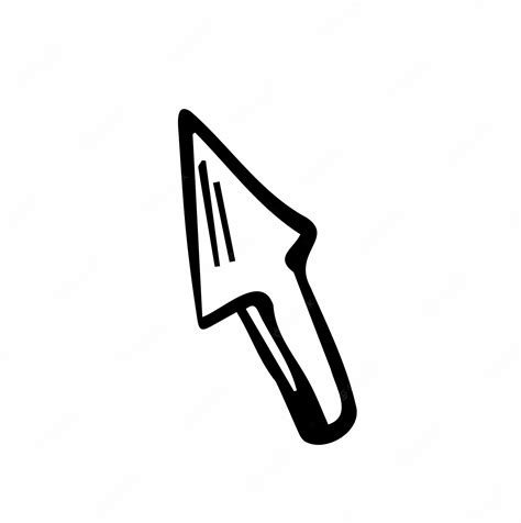 Premium Vector Handdrawn Doodle Click Arrow Icon Hand Drawn Black Sketch Sign Symbol