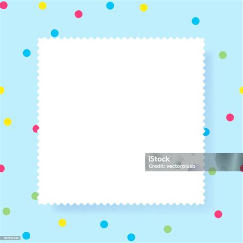 텍스트의 복사 공간이 있는 용지 사각형을 비웁트 합니다 색종이 색상 점 배경입니다 벡터 일러스트레이션 공란에 대한 스톡 벡터 아트 및 기타 이미지 Istock