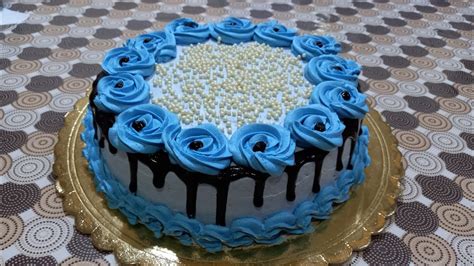 كيكة باللون الأزرق كيكة بدون فصل Youtube