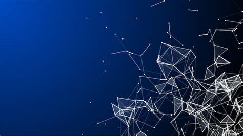 Premium Photo Abstract Technology Background Network Connection Structure On Blue Background