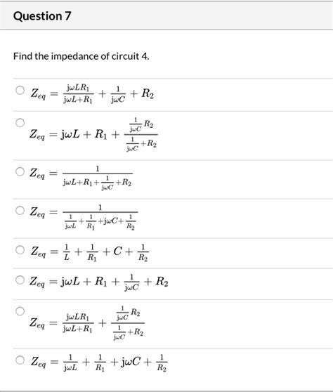 Solved Find The Impedances And Admittances Of The Following Chegg