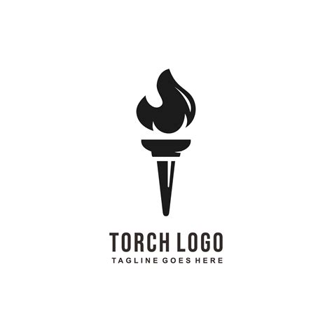 Torch Logo Design Vector 12018572 Vector Art At Vecteezy