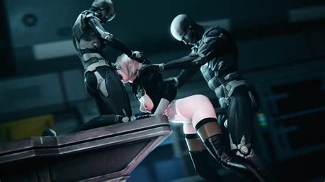 Blindfolded Cartoon Gal Gets Rough Fucked By Robots And Other Sex Machines