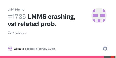 LMMS Crashing Vst Related Prob Issue 1736 LMMS Lmms GitHub
