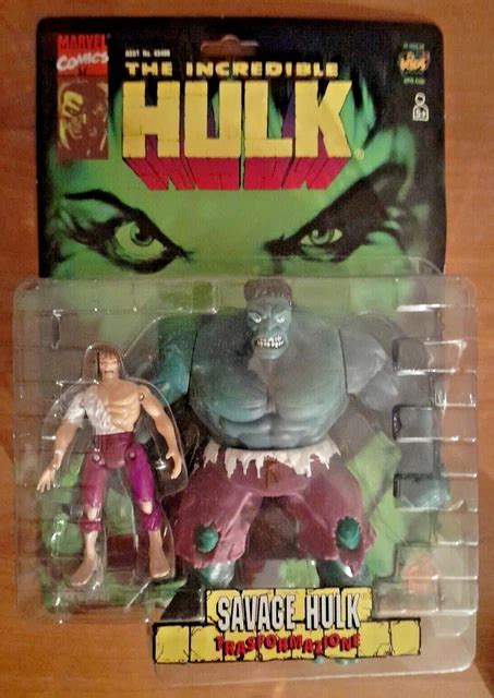 Rare Action Figure The Incredible Hulk Savage Hulk Transformation