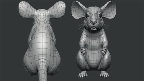 Mouse Topology Uv Map Flippednormals