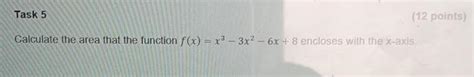 Solved Task 512 ﻿pointscalculate The Area That The