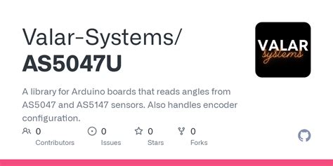 Github Valar Systems As5047u A Library For Arduino Boards That Reads Angles From As5047 And