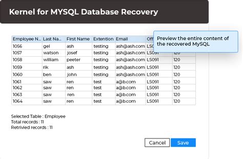 Mysql Database Recovery Tool To Restore Mysql Databases