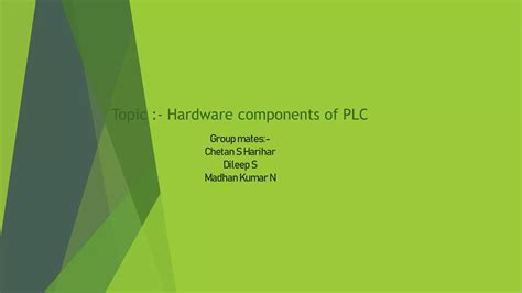 Plc Hardware Presentation Pptx