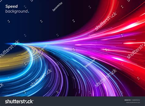 Abstract Colorful Speed Background With Lines In Shape Of Track Turn Geometric And Dyn In 2024