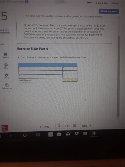 solved pe5 assignment help save and exit subm check my work 5