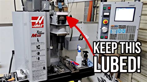 How To Lubricate Tool Release Piston Haas Tm 1 Cnc Milling Machine Spindle Maintenance Youtube