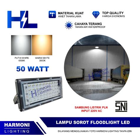 Jual Lampu Sorot Watt W Smd Led Floodlight Lampu Tembak Slim Sni Shopee Indonesia