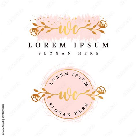 Initial Wc Feminine Logo Collections Template Premium Vector Stock Vector Adobe Stock