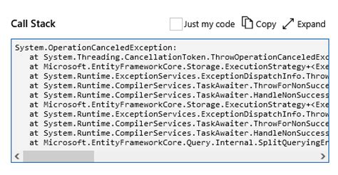 Captured Stack Traces Do Not Benefit From Improvements To Async Stack Traces Added In Net Core