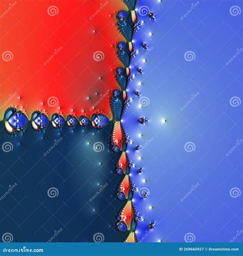 Fractal Complex Color Mandelbrot Set Detail Digital Artwork For Creative Graphic Design Stock