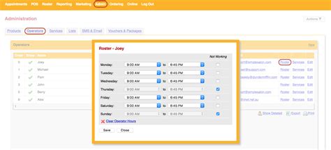 Rostering Overview Simple Salon