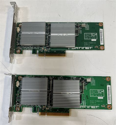 Lot Of 2 Fortinet Cp9 Card 14592 1 P18663 01 Pcie Spu Content