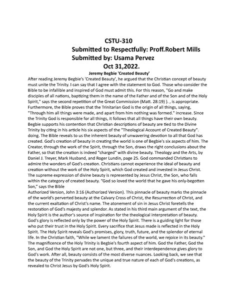 Cstu 310 Assignment Cstu Submitted To Respectfully Proff Mills Submitted By Usama Pervez